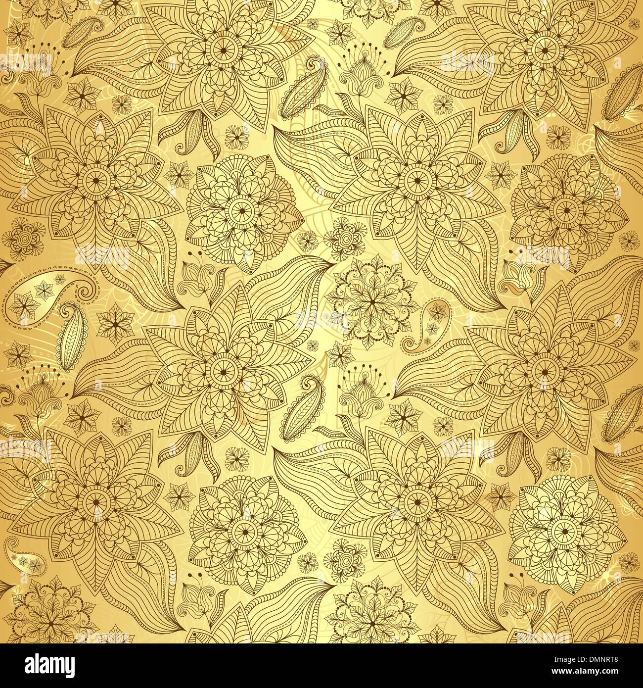 Seamless gold flower lace pattern, retro lace texture hi-res stock ...