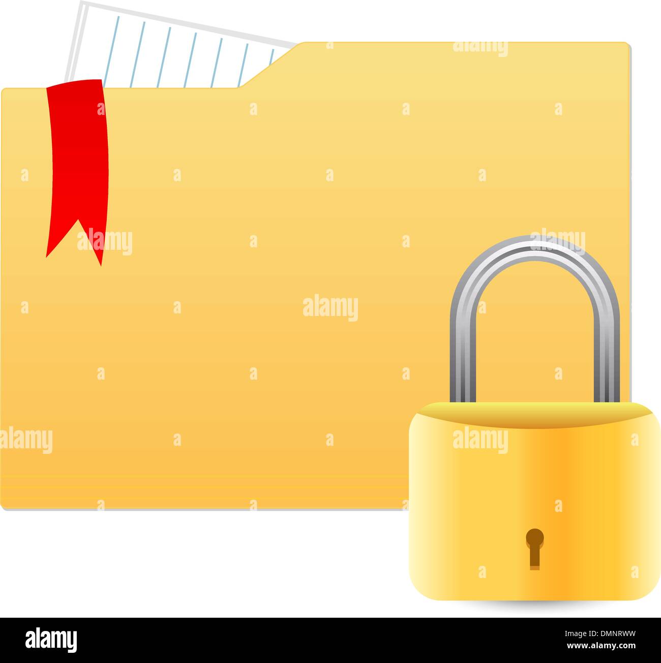 Folder and padlock Stock Vector Images - Alamy