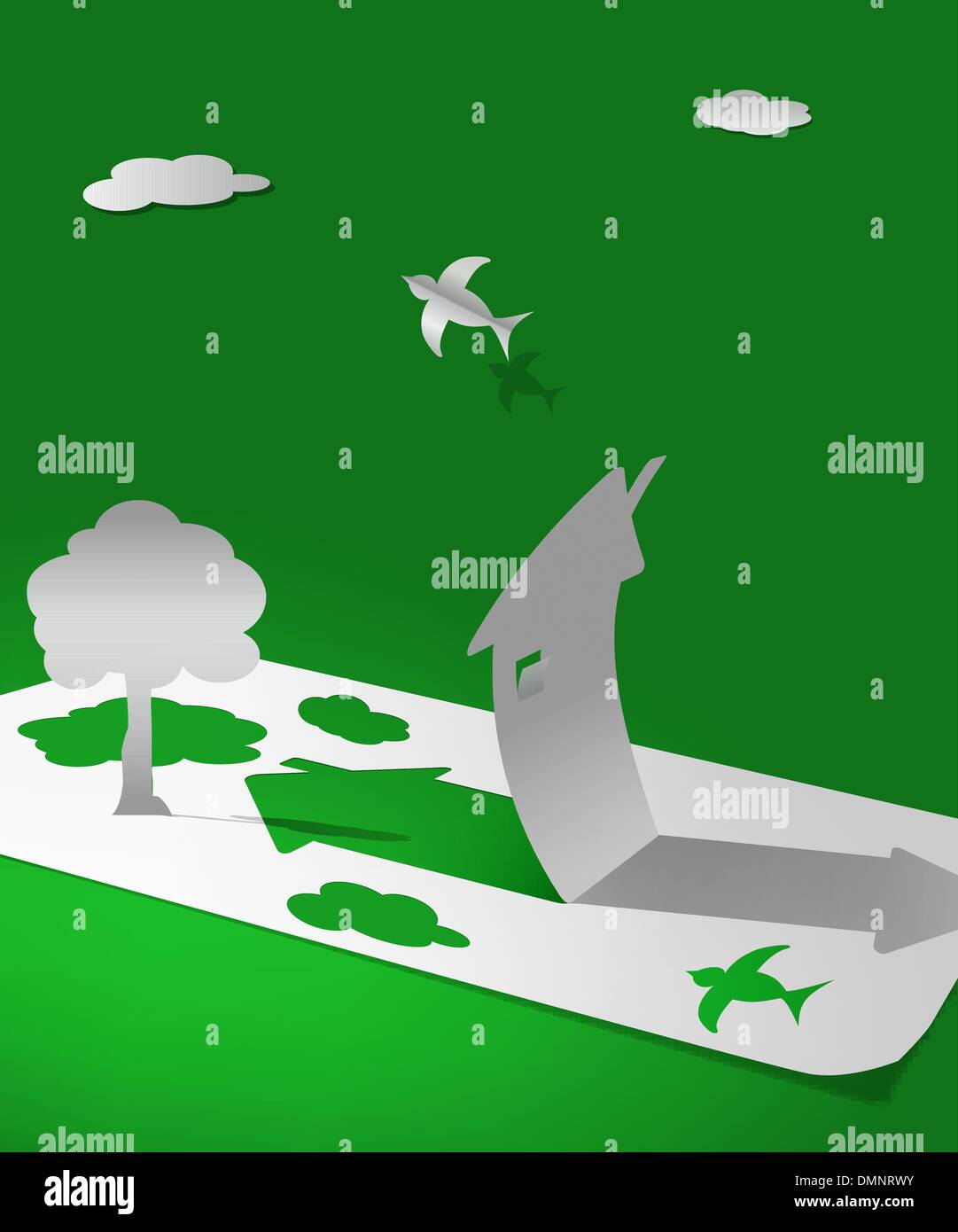 Cut out paper clouds Stock Vector Images - Alamy