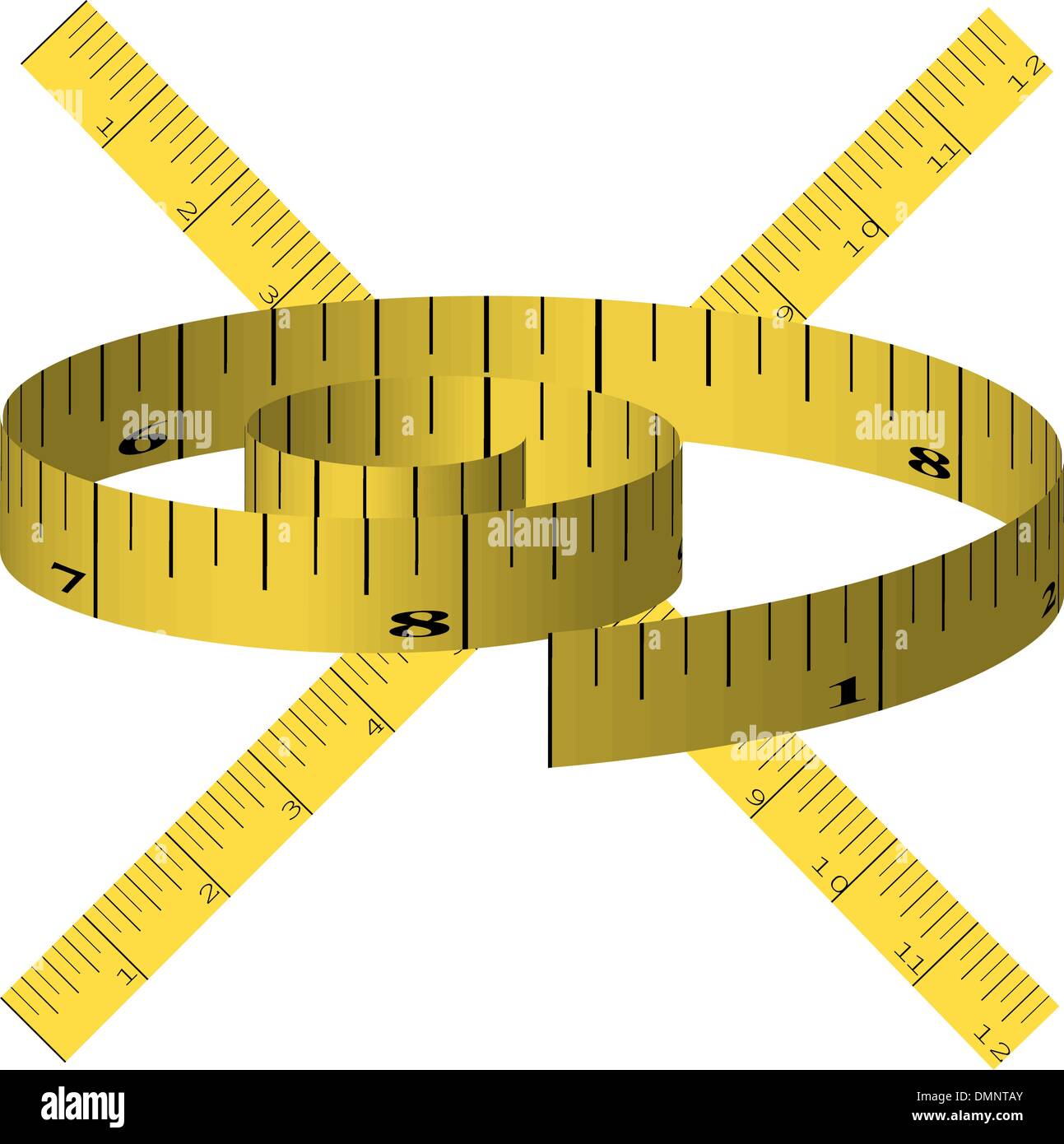 yellow tape measure Stock Vector Image & Art - Alamy