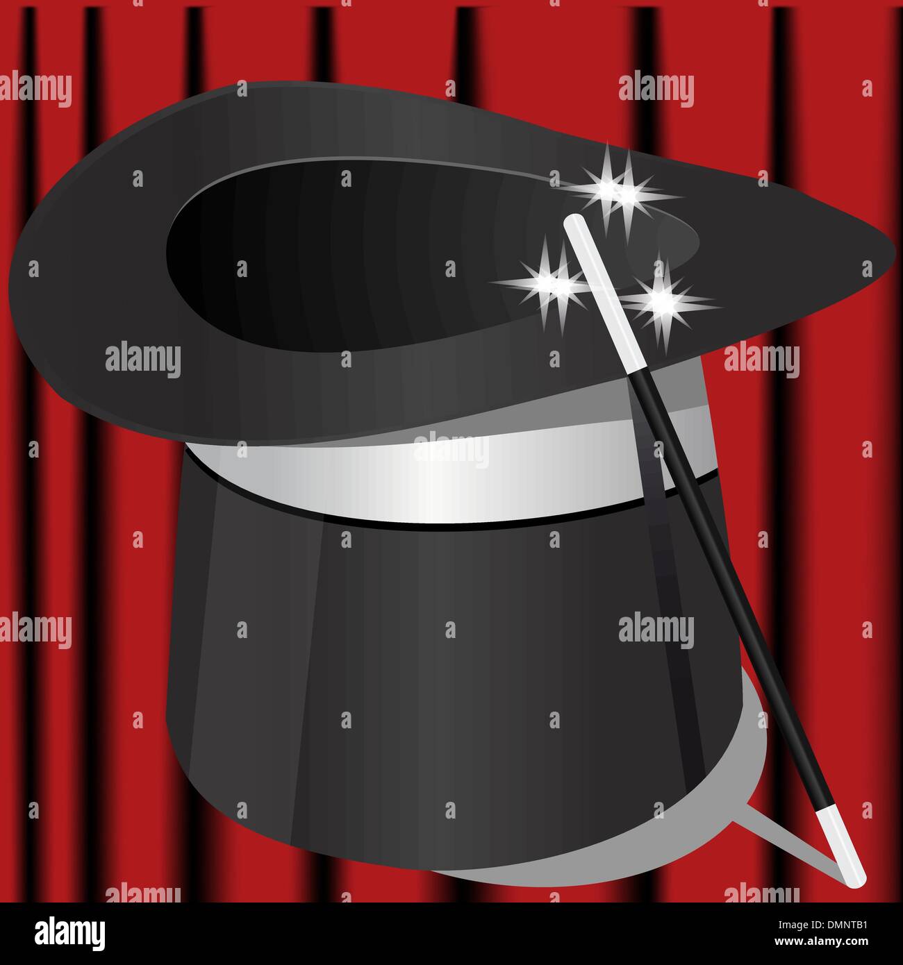 Illusionist top hat showing Stock Vector Images - Alamy