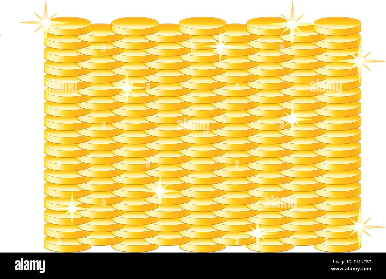 gold coin stack with stars Stock Vector Image & Art - Alamy