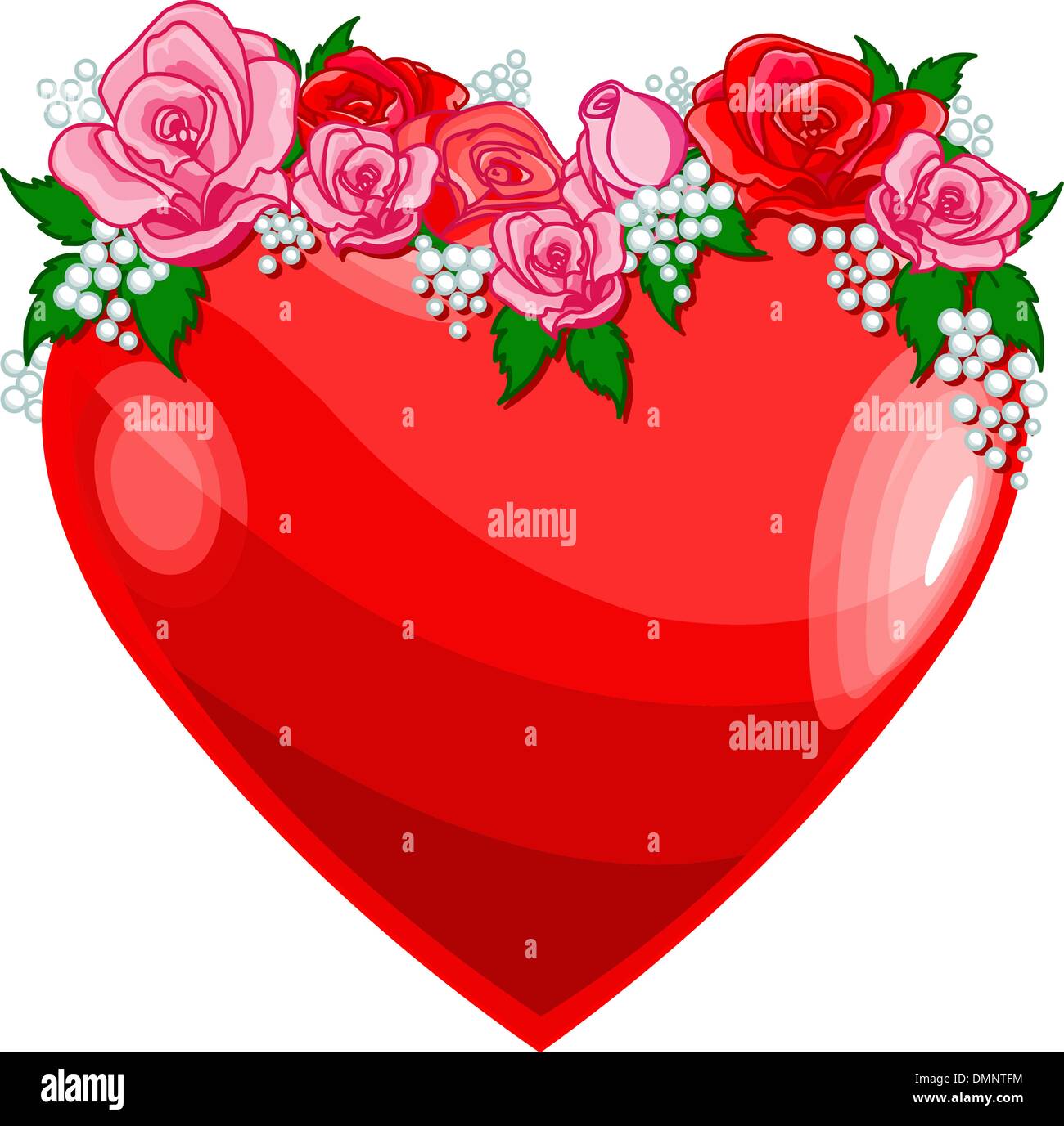 Pink roses illustration hi-res stock photography and images - Alamy