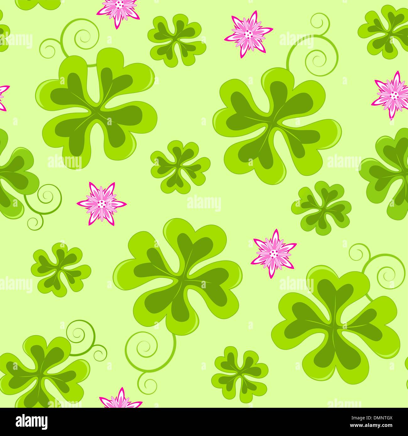 Seamless pattern green clover Stock Vector Images - Alamy