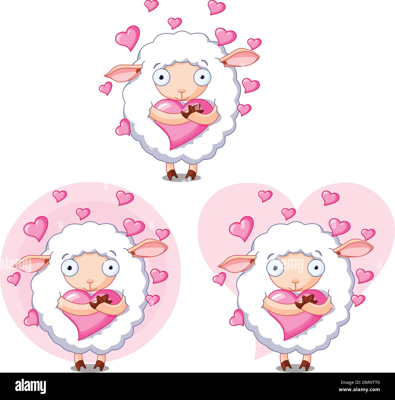 Sheep in farm cartoon Cut Out Stock Images & Pictures - Alamy