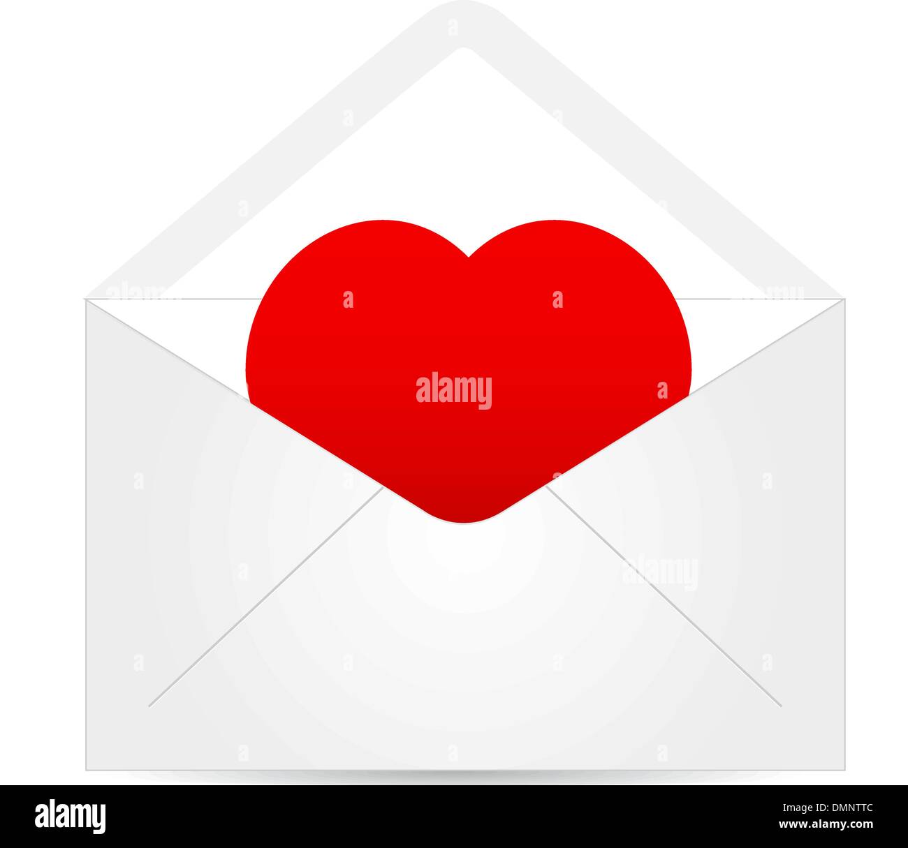 envelope with red heart Stock Vector Image & Art - Alamy