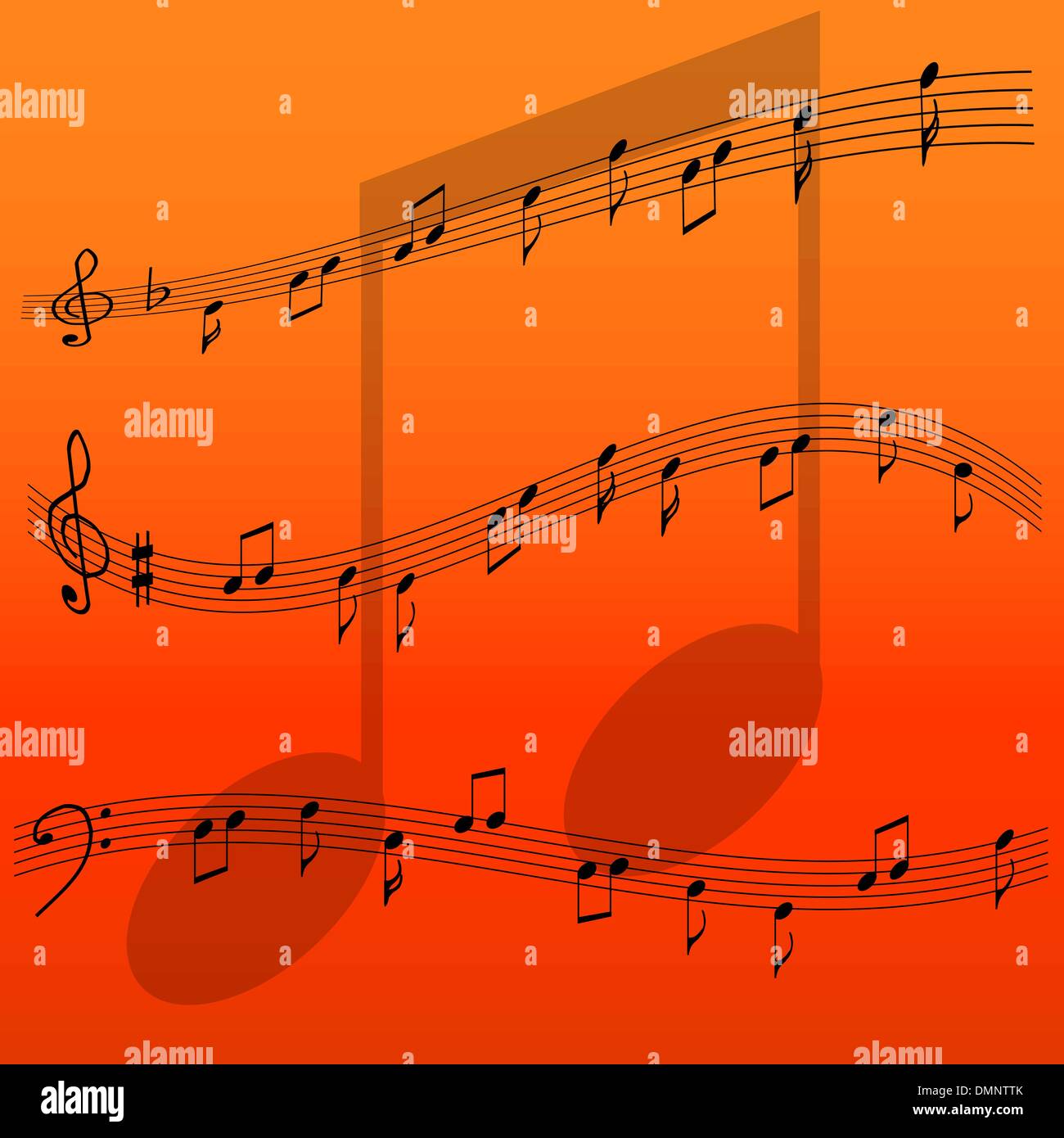 Music notes symbols black Stock Vector Images - Alamy