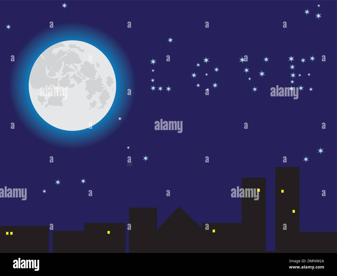 Moon lunar in night Stock Vector Images - Alamy