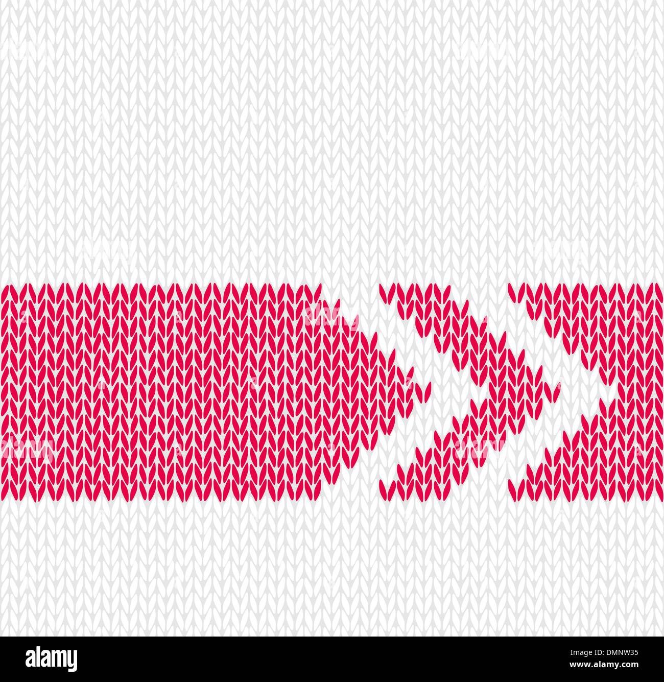 Style Seamless White with Red Arrow Color Knitted Vector Pattern Stock ...