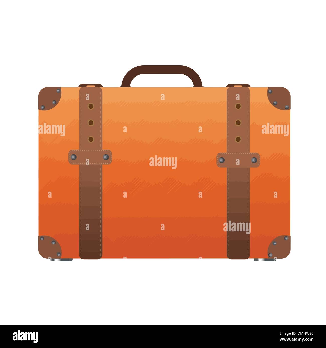 Old brown suitcase handle Stock Vector Images - Alamy
