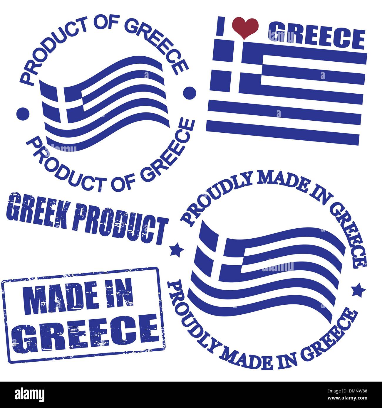 Greek postage stamps Stock Vector Images - Alamy