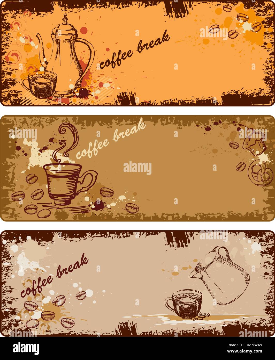 set of coffee banners Stock Vector Image & Art - Alamy