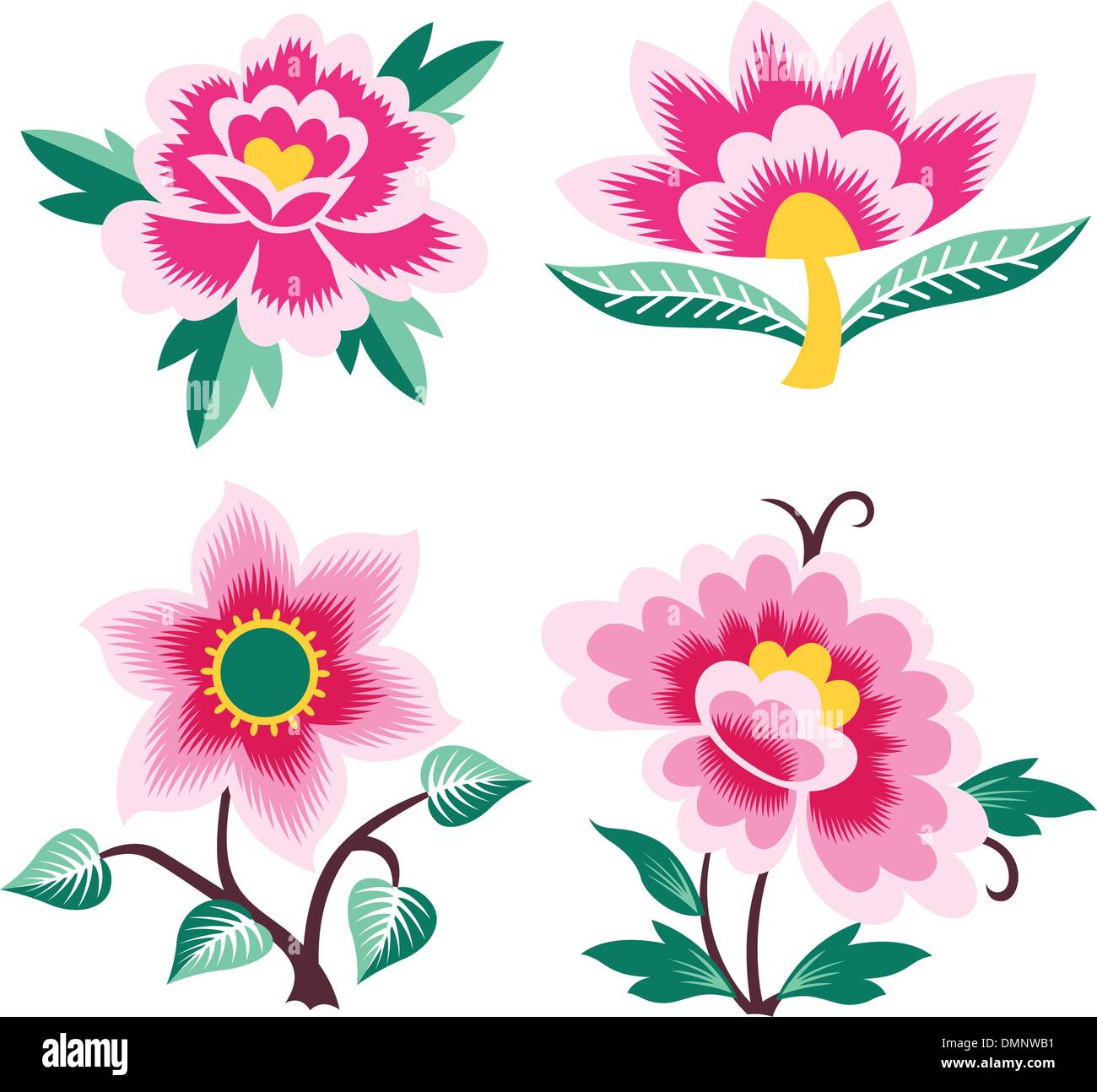 Flower design Cut Out Stock Images & Pictures - Alamy