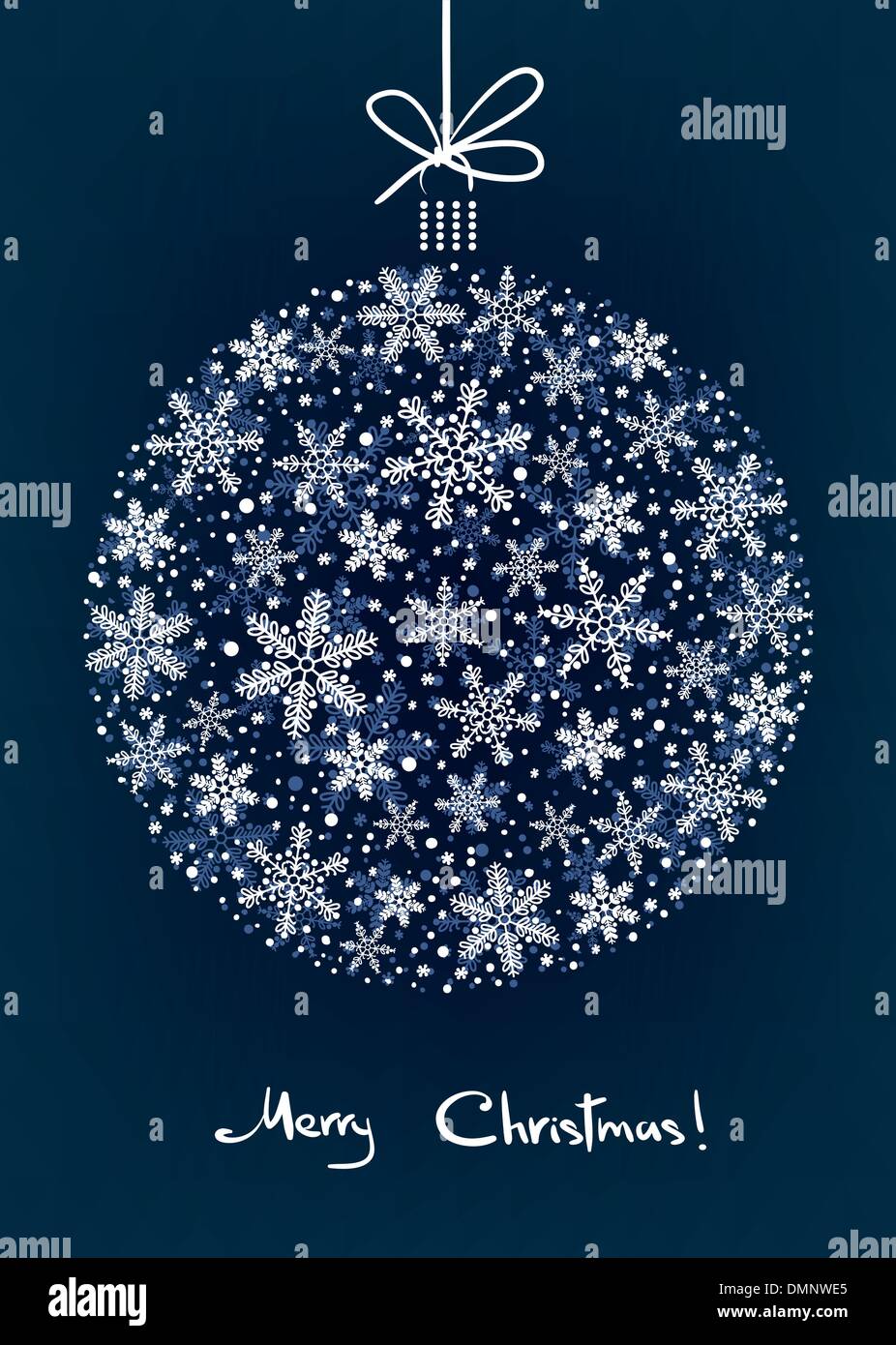 Christmas Background with White Snowflakes Ball Stock Vector Image ...