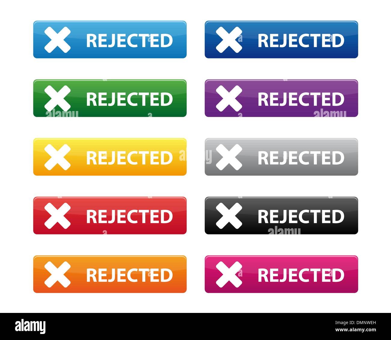Rejected rejection Stock Vector Images - Alamy