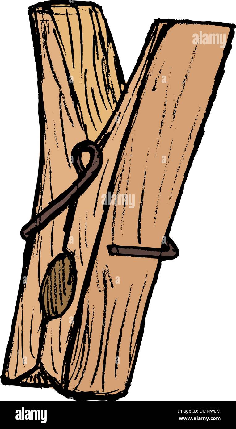 Laundry clamp Stock Vector Images - Alamy