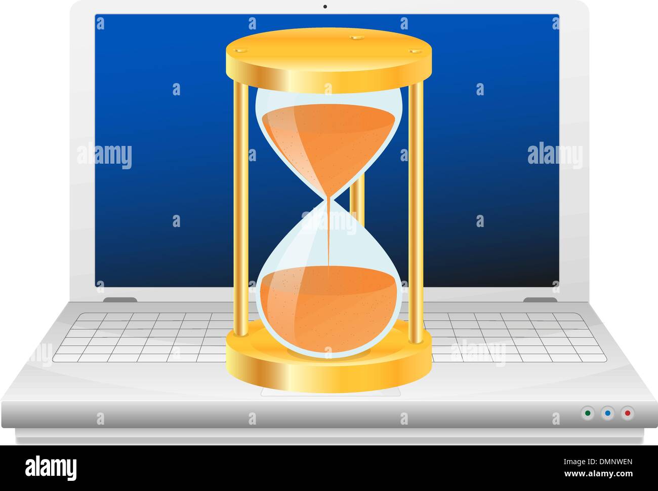 Hourglass on laptop. Time icon Stock Vector Image & Art - Alamy