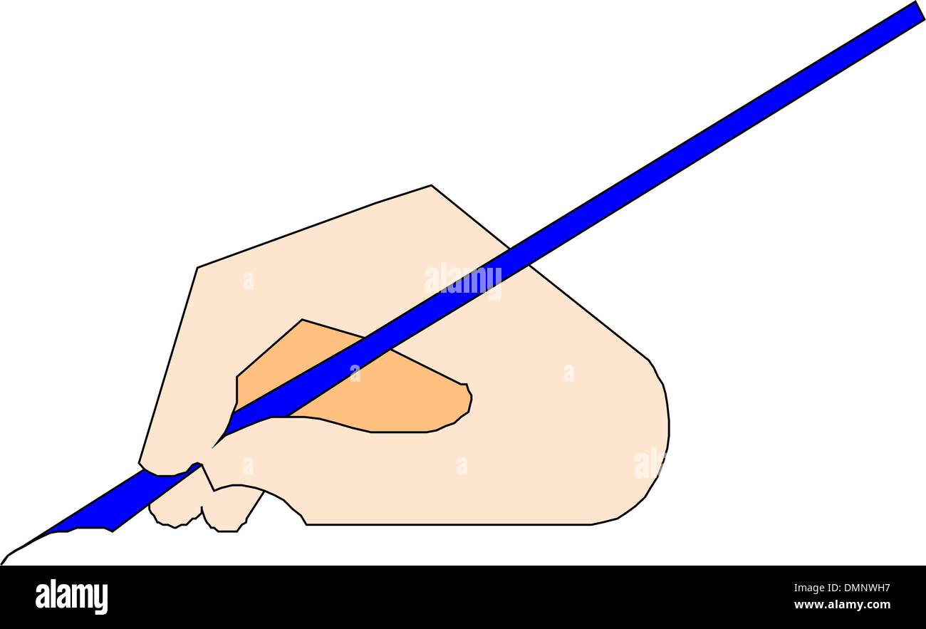 Hand and pen Stock Vector Image & Art - Alamy