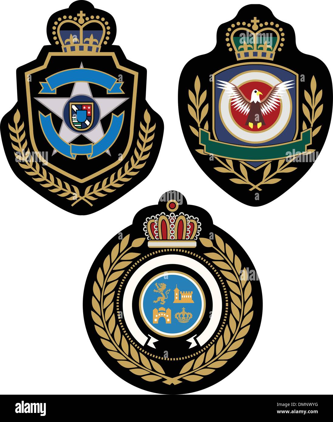 Crest badge emblem hi-res stock photography and images - Alamy
