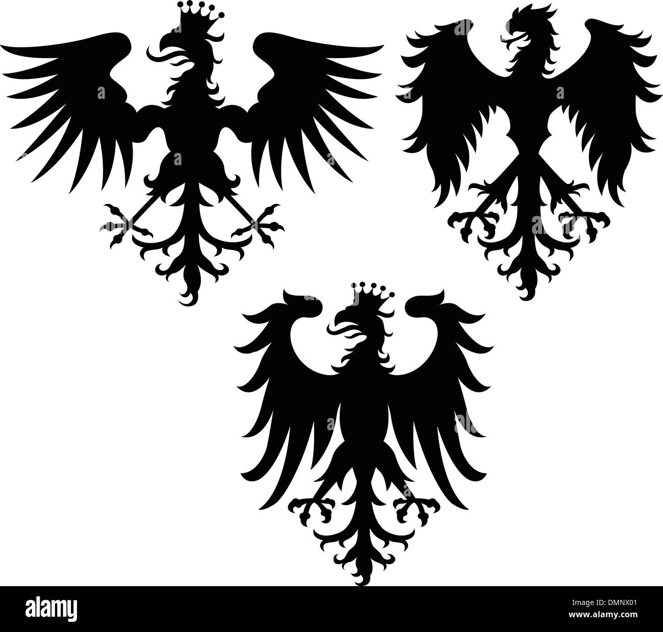 heraldic classic griffin silhouette Stock Vector Image & Art - Alamy