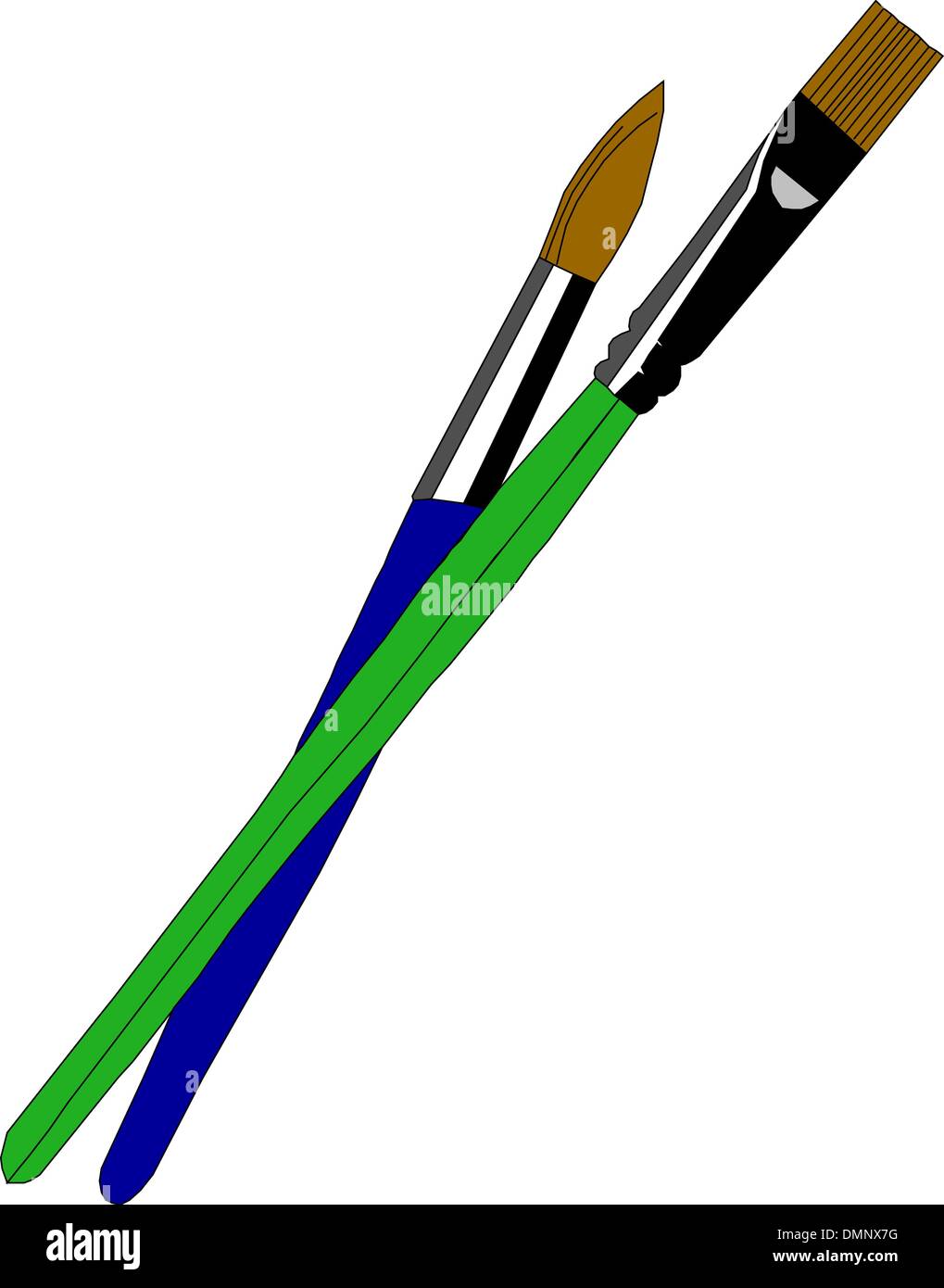 Artists paint brushes Stock Vector Images - Alamy