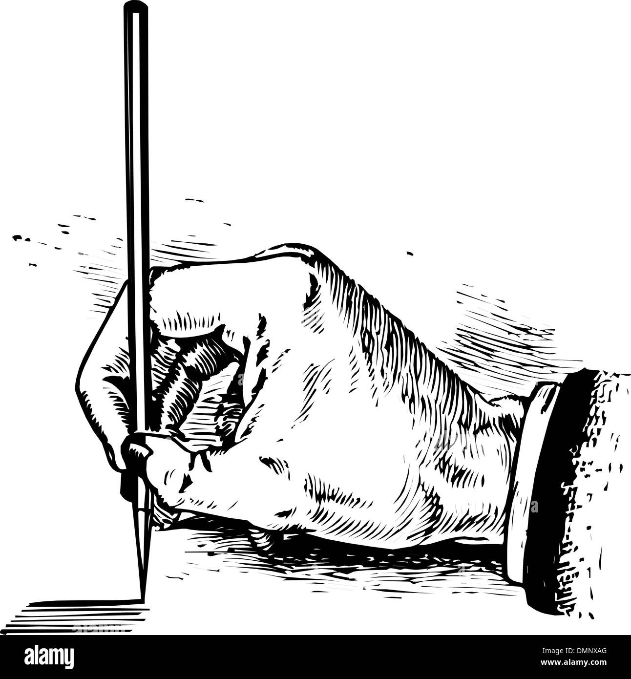 Hand and pencil Stock Vector Image & Art - Alamy