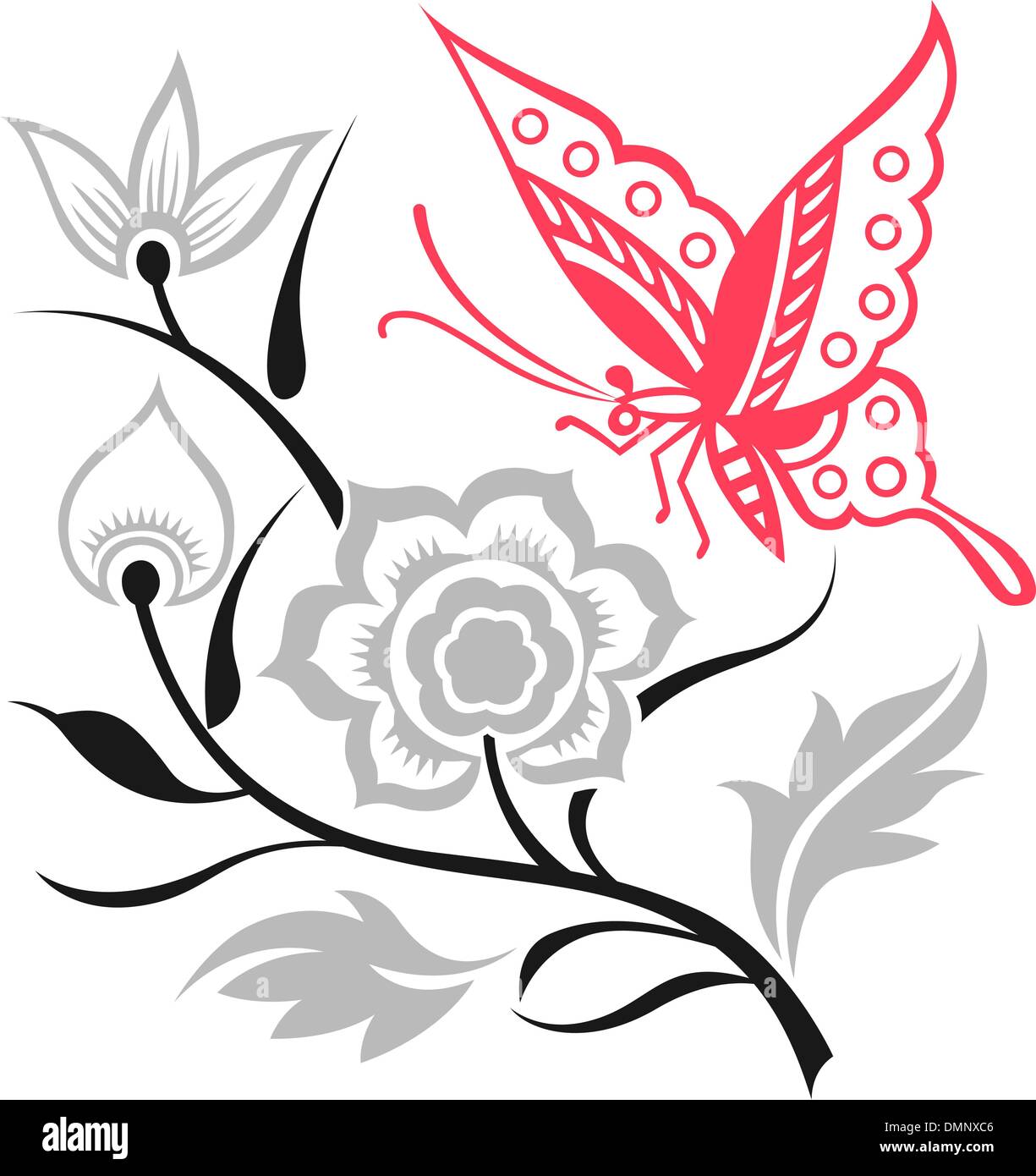 Simple Butterfly And Flower Designs