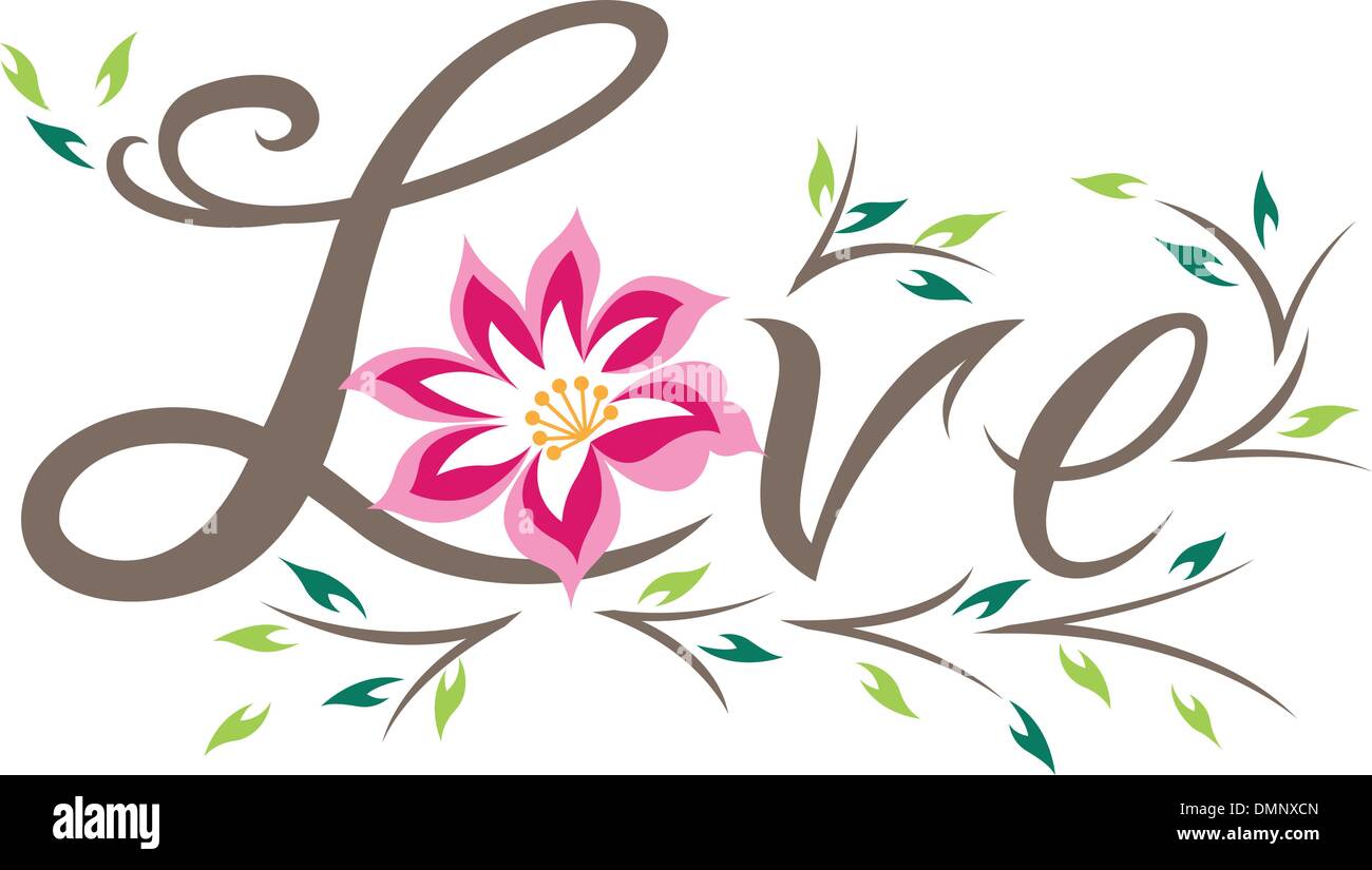 floral love design Stock Vector Image & Art - Alamy