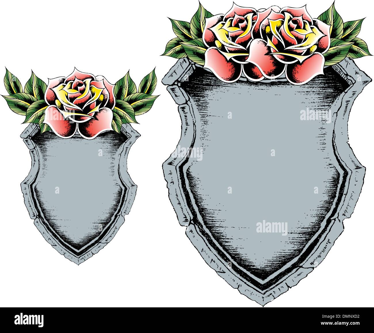 classic antique shield with rose Stock Vector Image & Art - Alamy