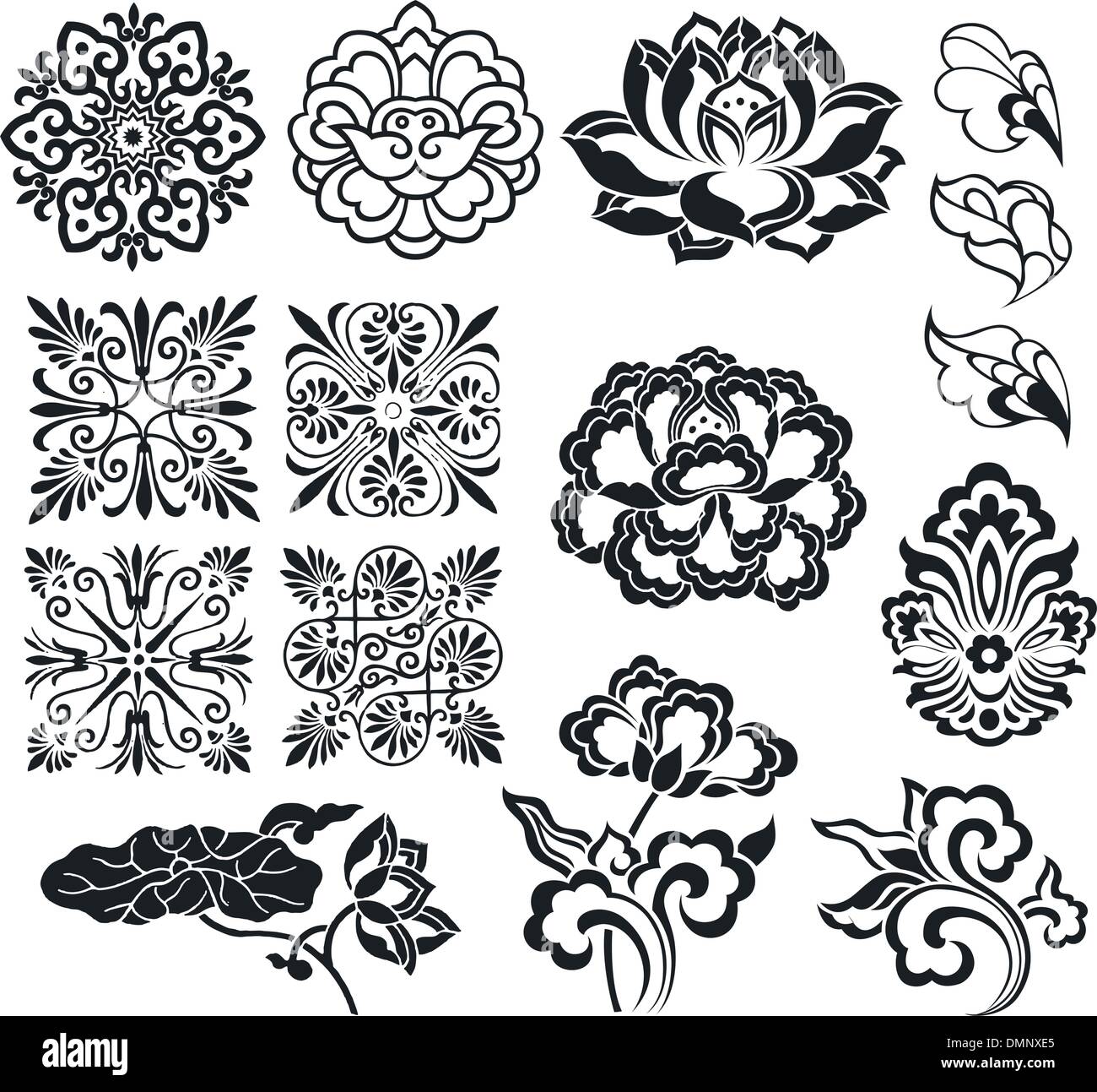 Buddhist flower painting Cut Out Stock Images & Pictures - Alamy