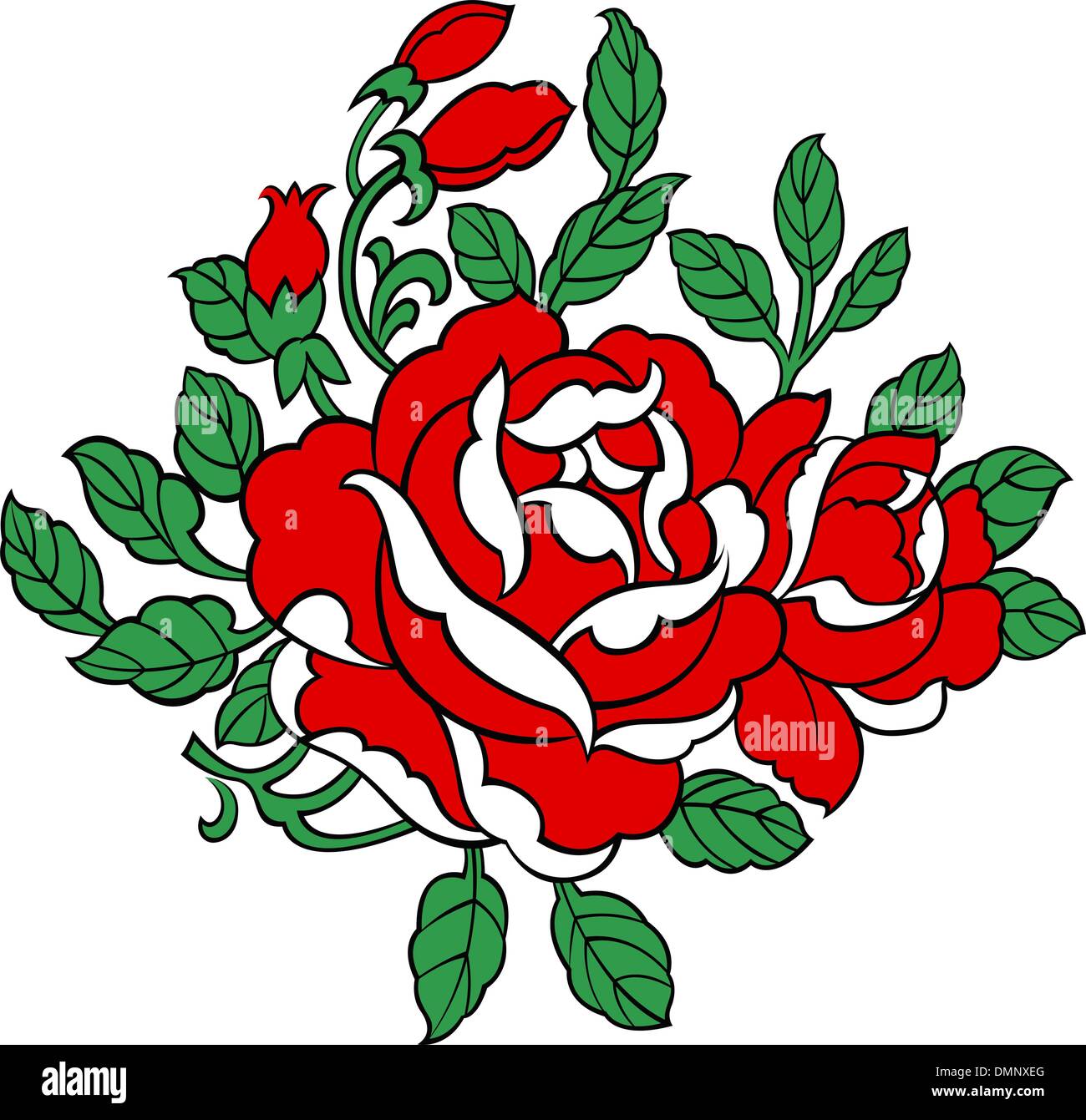 Rose vine Stock Vector Images - Alamy