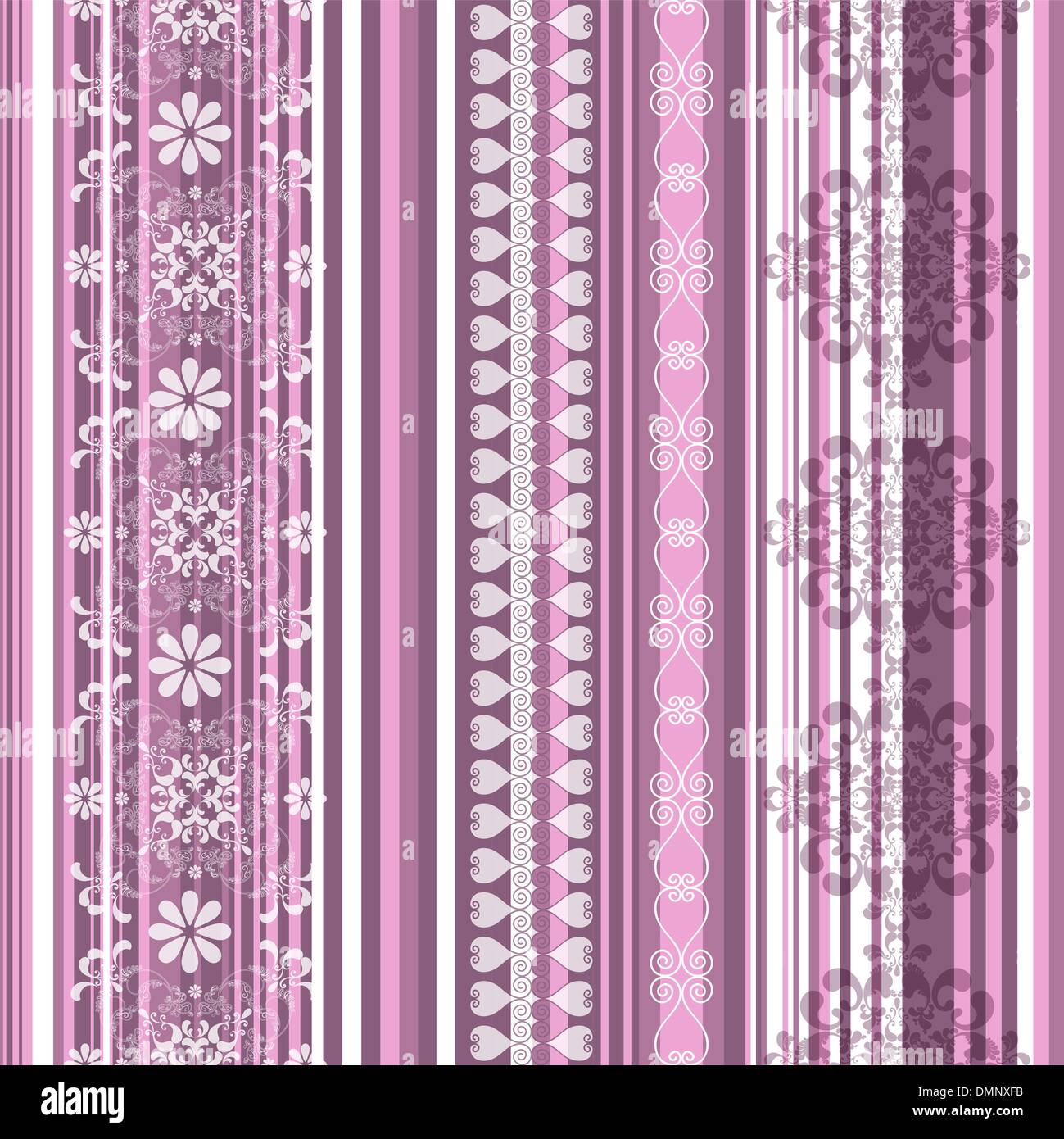 Pink white striped flower Stock Vector Images - Alamy