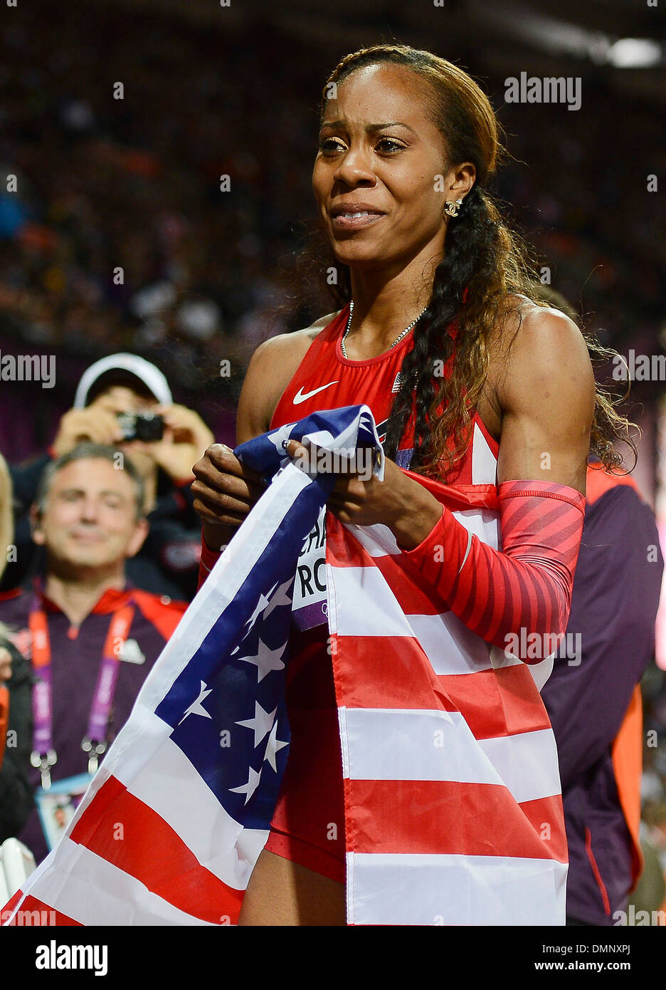 Sanya Richards-Ross of United States celebrates winning gold in Women's ...