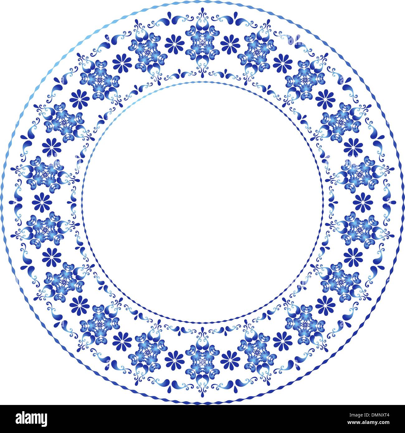 White plate russian ornament Stock Vector Images - Alamy