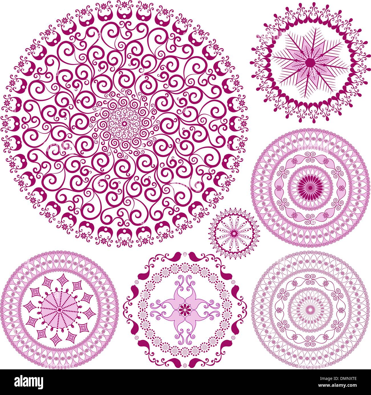 Set christmas round frame Stock Vector Image & Art - Alamy