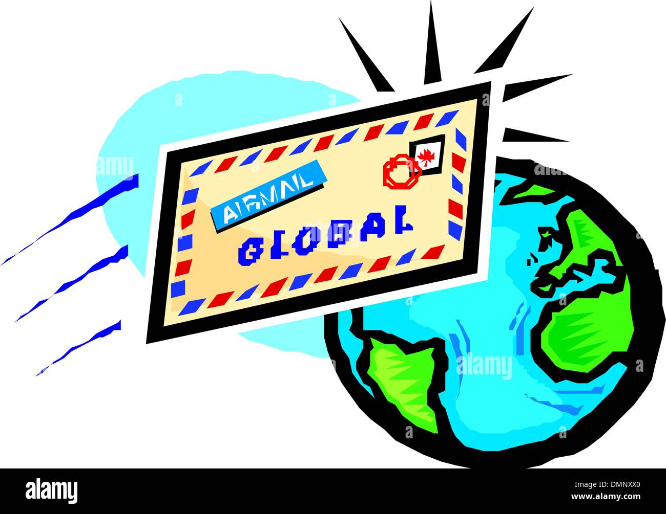 Envelope internet letter mail communication around Stock Vector Image ...