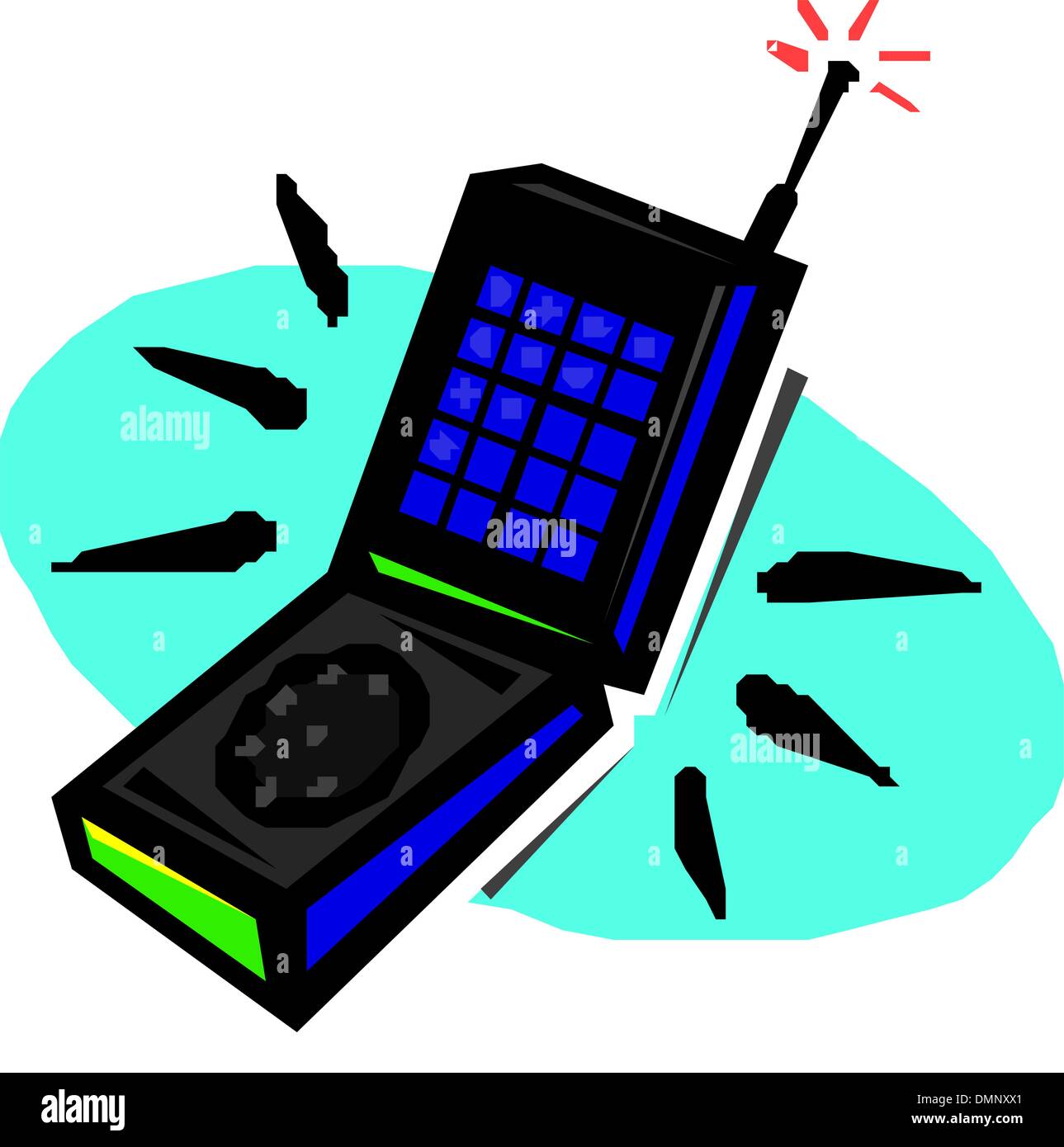 Old mobile phone Stock Vector Images - Alamy