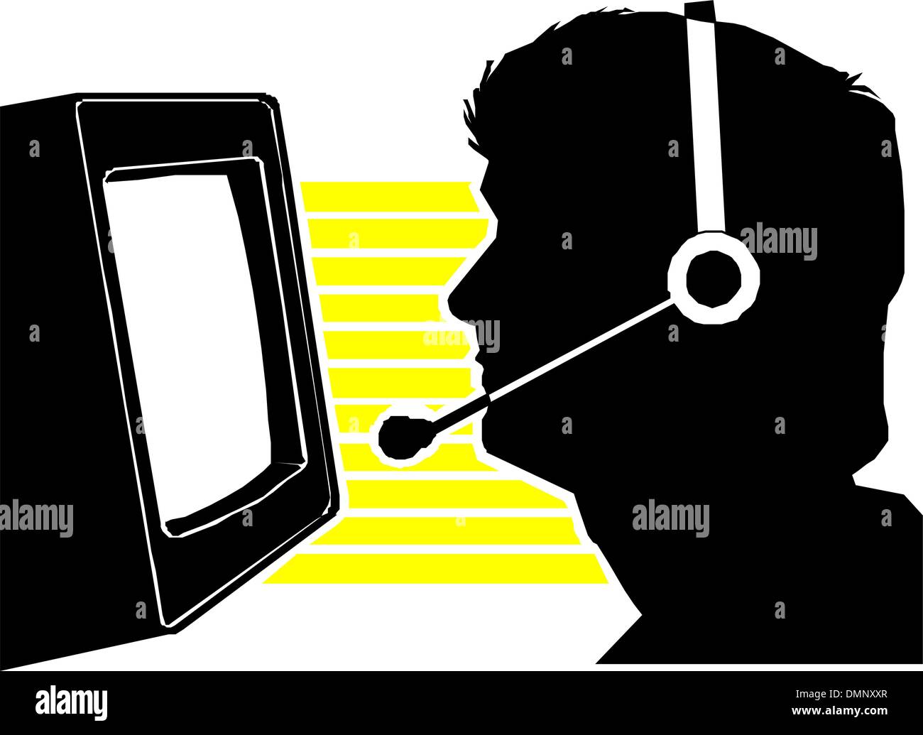 Conference call person headset Stock Vector Images - Alamy