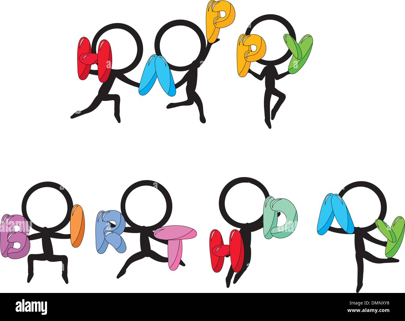 Stick figure illustration party hi-res stock photography and images - Alamy