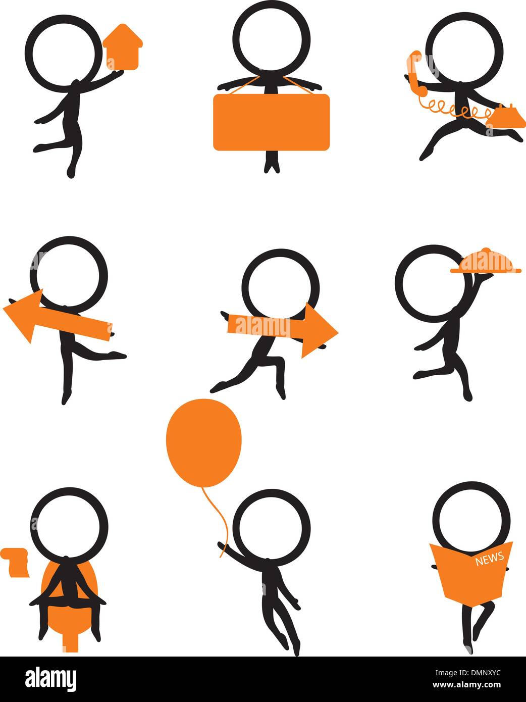 Stick figure illustration party hi-res stock photography and images - Alamy