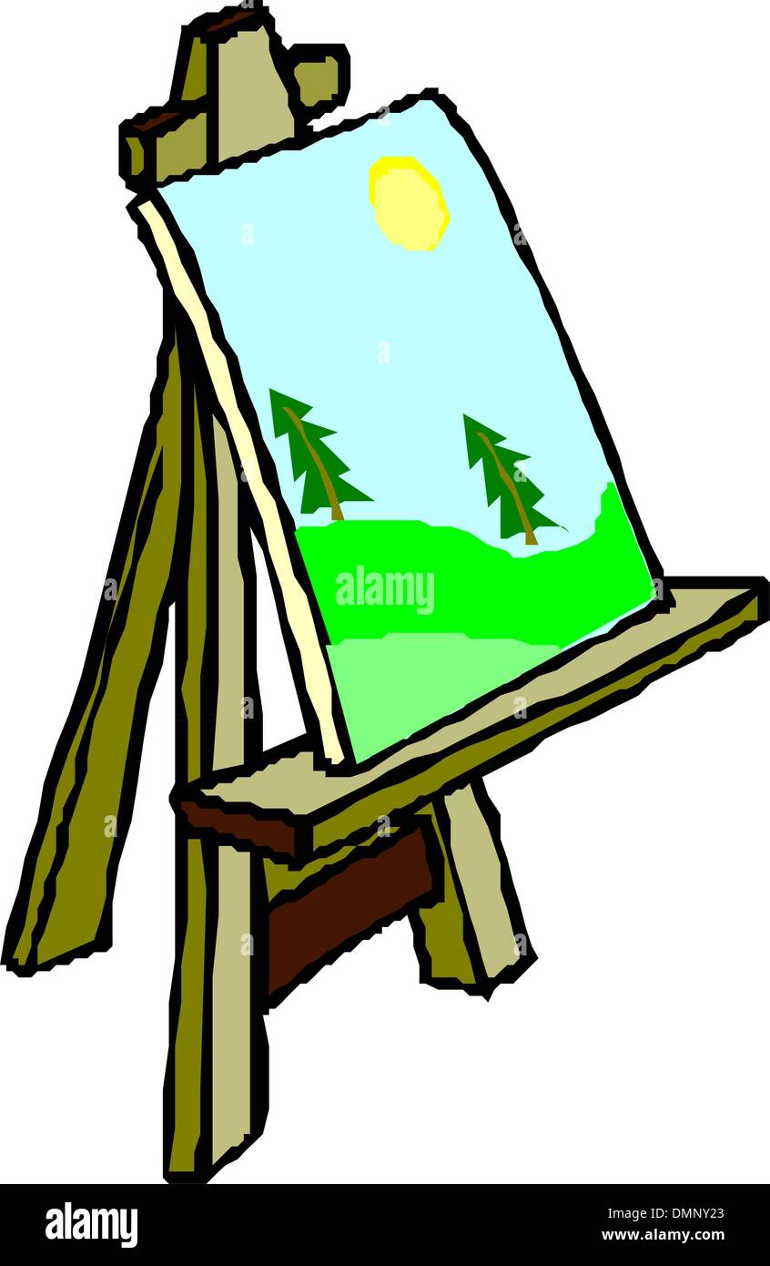 Draw easel Stock Vector Images - Alamy