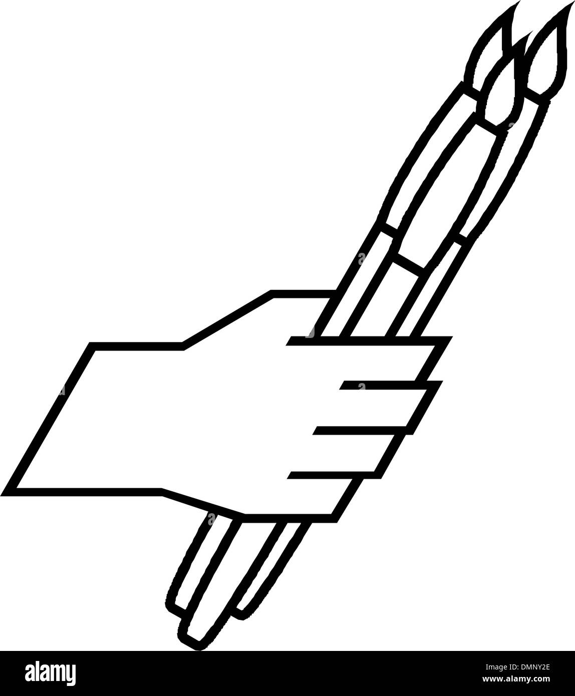 Hair brush in hand Black and White Stock Photos & Images - Alamy