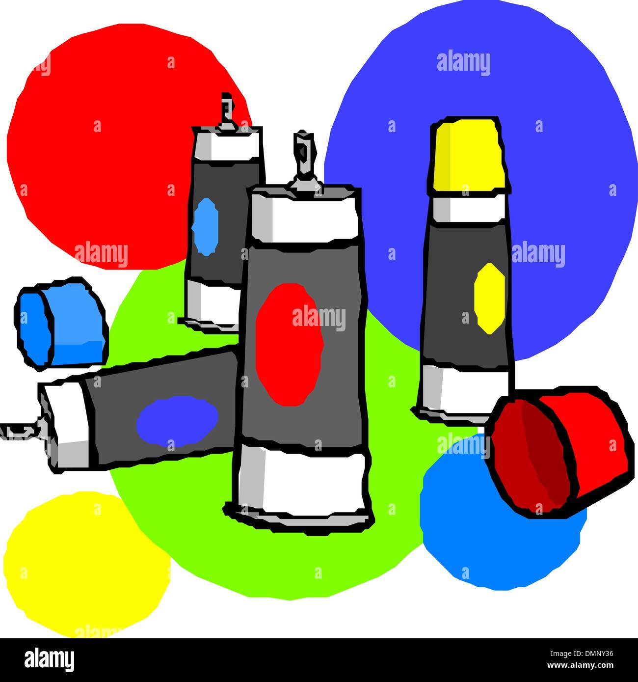 Blue paint bucket Stock Vector Images - Alamy