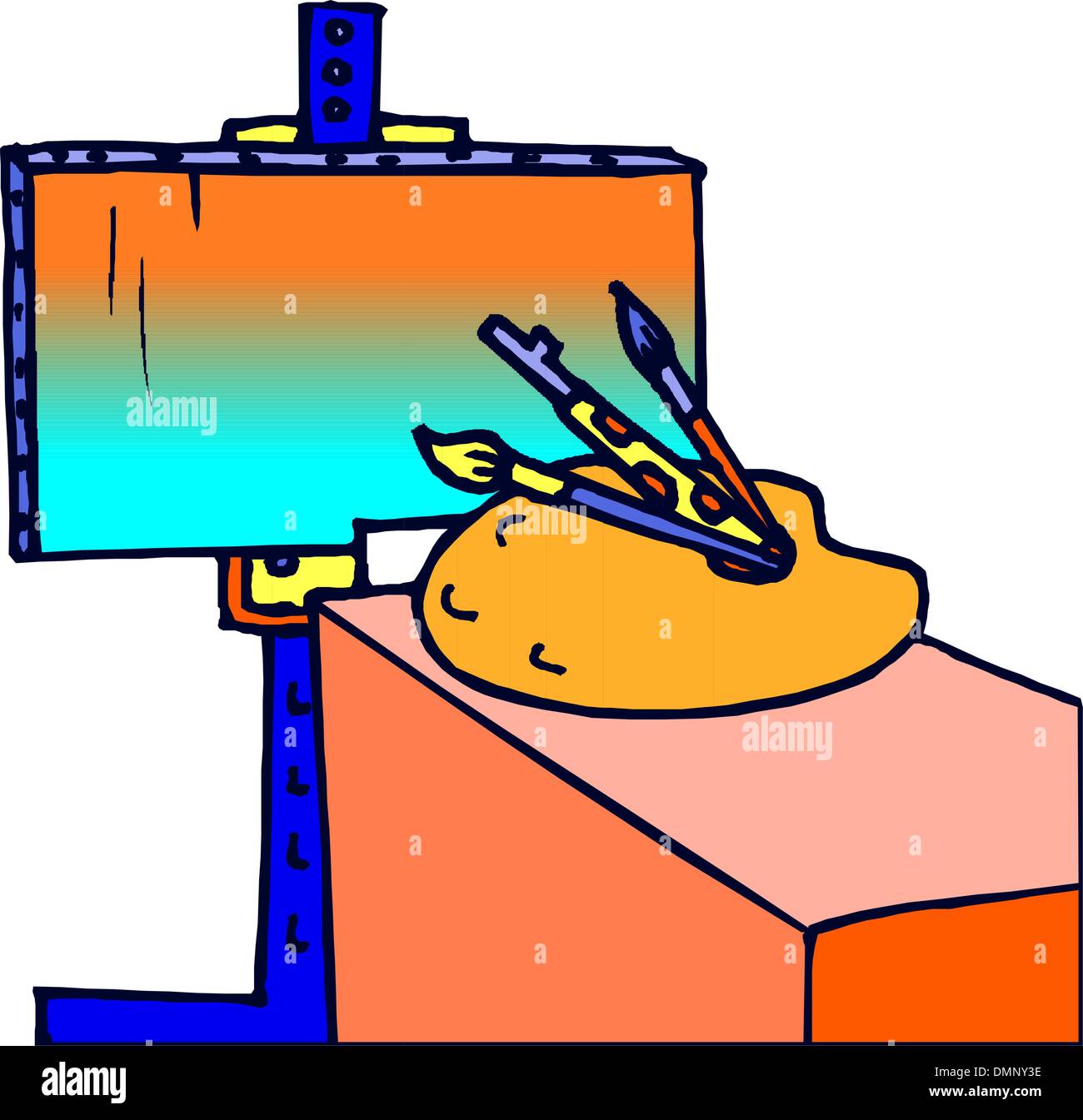 Tempera panel painting Stock Vector Images - Alamy
