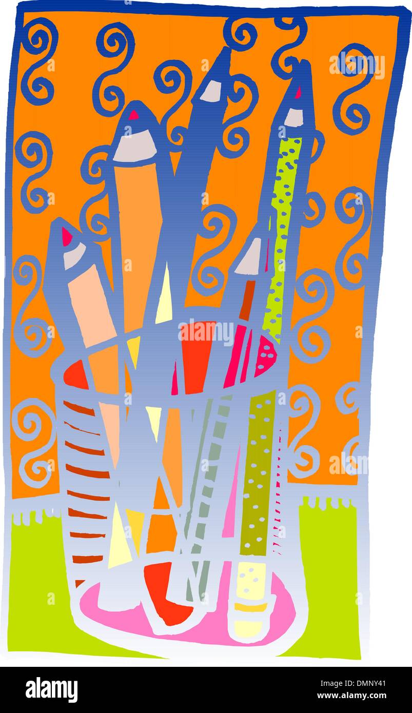 Blue biro pens Stock Vector Images - Alamy