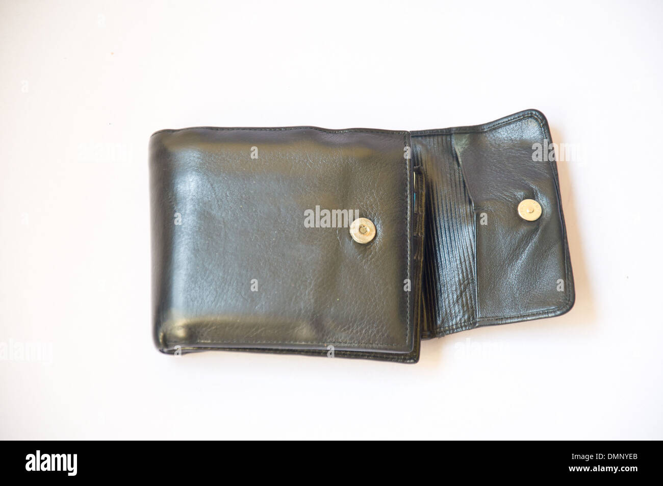 old black wallet on white background Stock Photo - Alamy