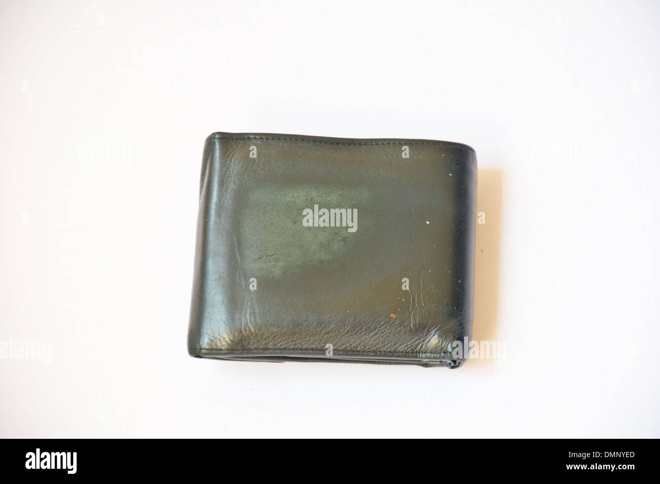 old black wallet on white background Stock Photo - Alamy