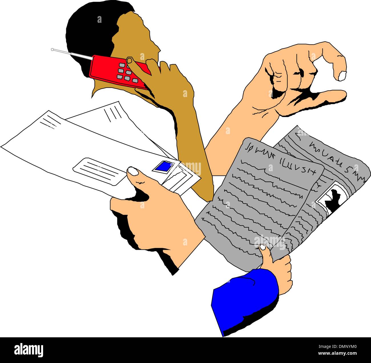 Man call center office Stock Vector Images - Alamy