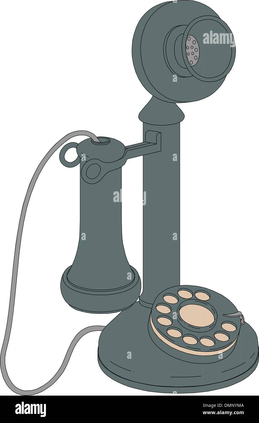 Vector vintage telephone Stock Vector Image & Art - Alamy