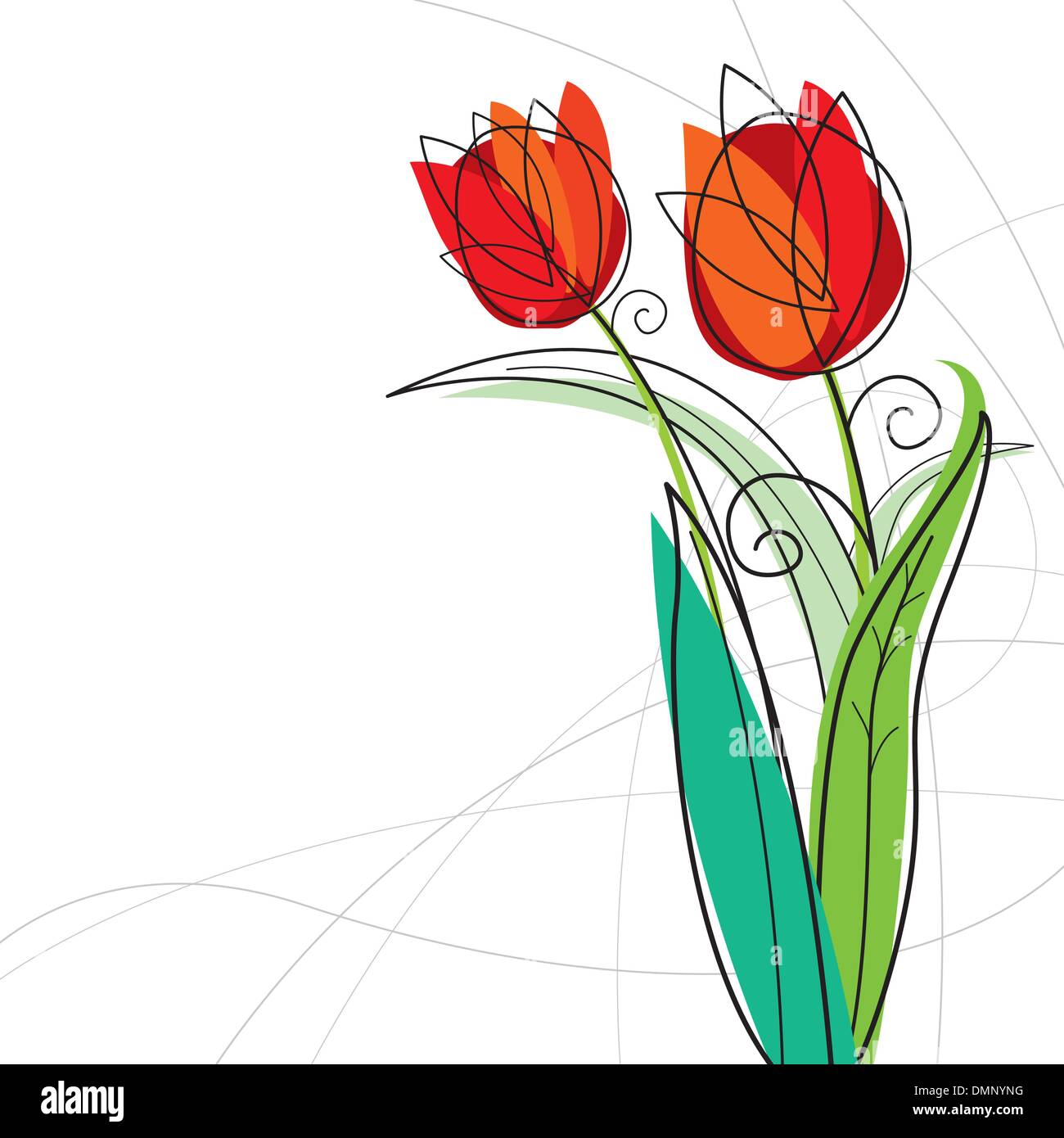 Tulip design on white background Stock Vector Image & Art - Alamy